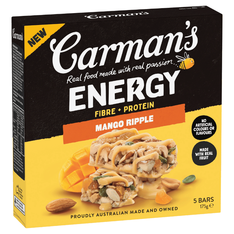 Mango Ripple Energy Nut Bars | Carman's Kitchen